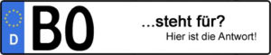 Wofür steht das Kfz-Kennzeichen BO? - Kfz-Kennzeichen - AUTOPURISTEN.net